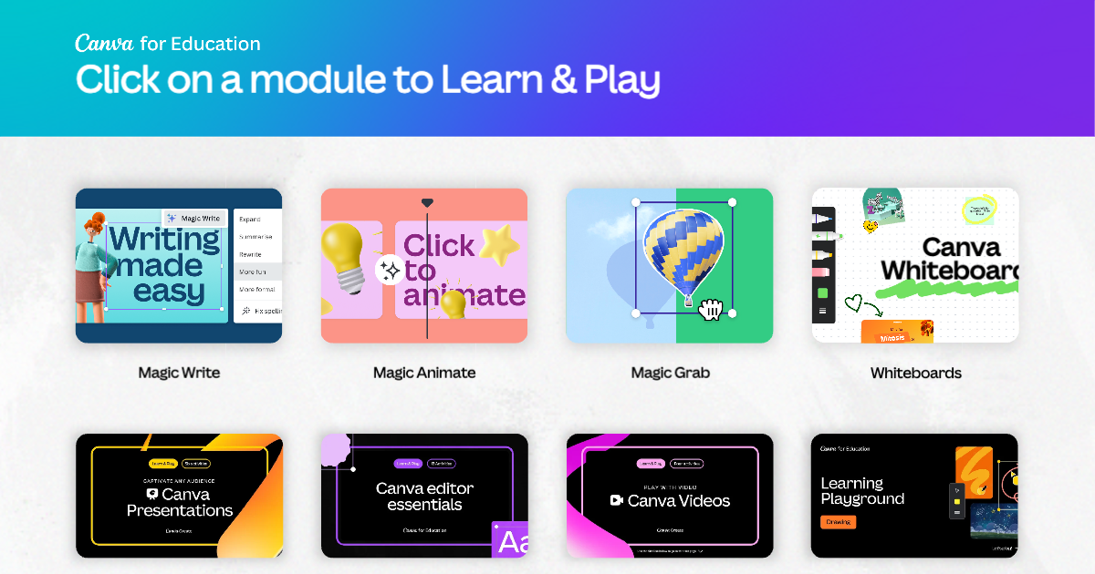 Canva Learn Play and Demos