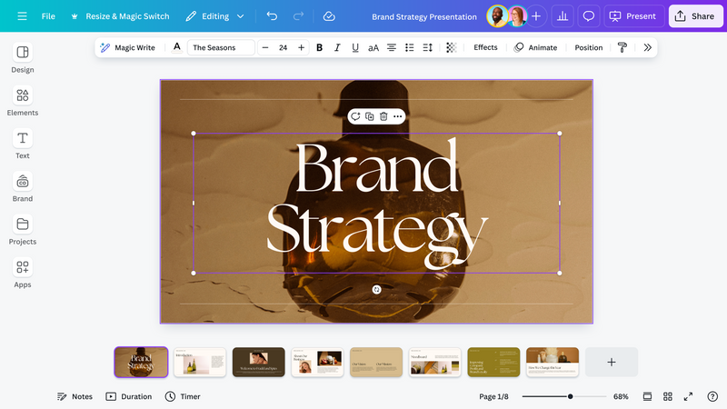 The Canva Editor